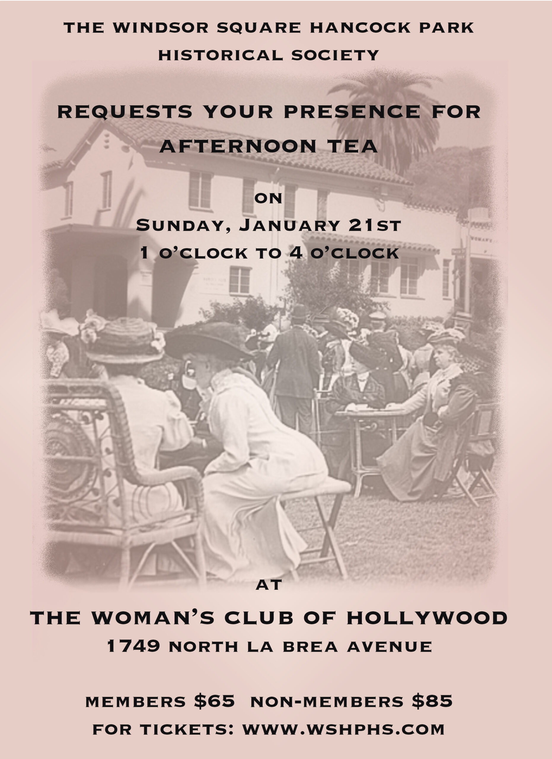 ANNUAL HIGH TEA, WOMAN'S CLUB OF HOLLYWOOD - Windsor Square Hancock ...